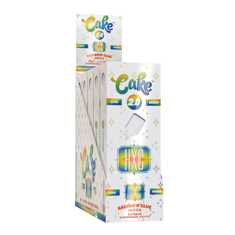 CAKE HXC LIVE RESIN DISPOSABLE 2GM RAINBOW GLUE - New England Distro