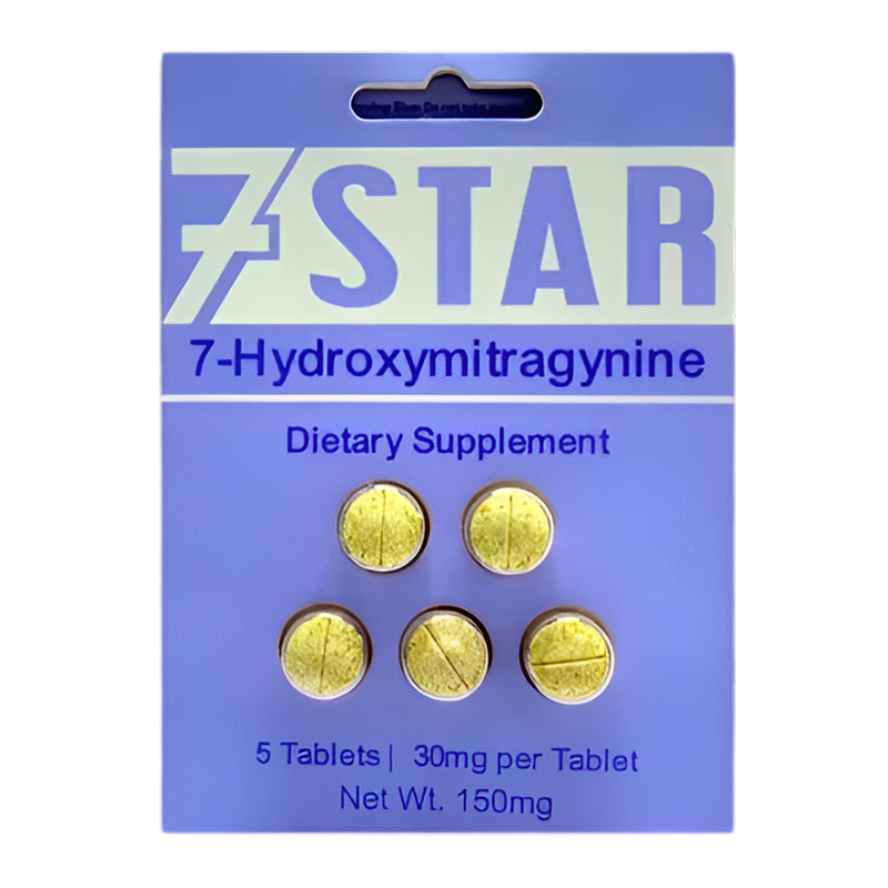 7 STAR-7 HYDROXYMITRAGYNINE KRATOM 5CT 30MG PER TAB -BOX OF 12 PACK ...