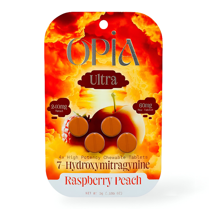 OPIA ULTRA 7-HYDROXY 240MG PER PACK 60MG PER TAB RASPBERRY PEACH – PACK ...